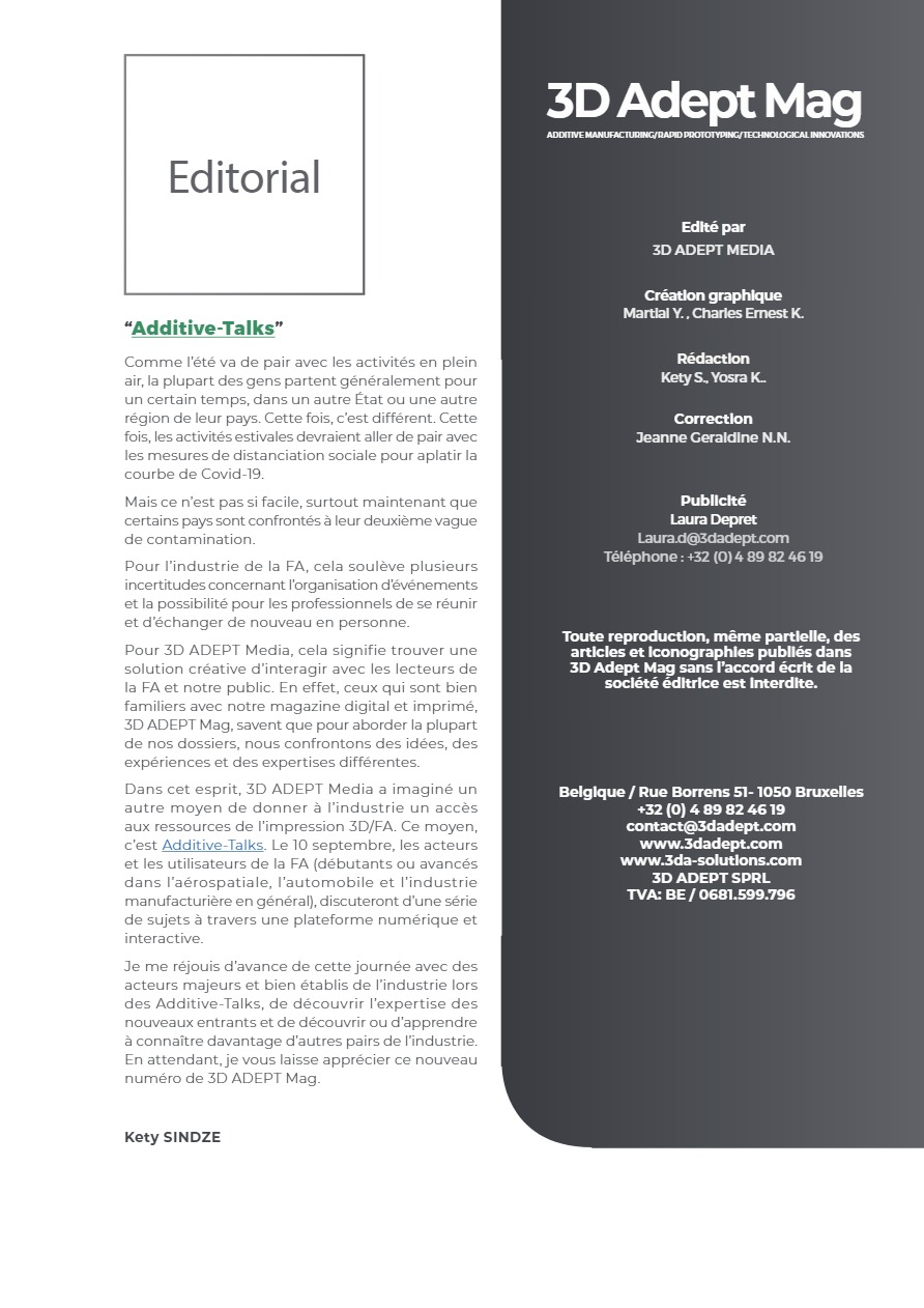 3D ADEPT MAG - N°4 - Vol 3 - Juillet / Août 2020 - 3D ADEPT MEDIA